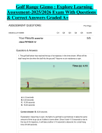 Golf Range Gizmo : Explore Learning Assessment-2025/2026Exam With ...