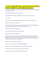 ACTUAL 2025/2026 AKA MIP TEST 1 QUESTIONS WITH CORRECT ANSWERS GRADED ...