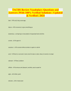 TACHS Review Vocabulary EXAM 2022/2023 - DocMerit