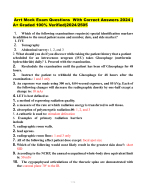 Arrt Mock Exam Questions With Correct Answers 2024 ( A+ Graded 100% ...