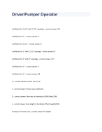 Driver Pumper Operator Questions with complete solution - DocMerit
