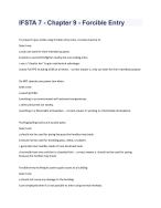 IFSTA 7 - Chapter 9 - Forcible Entry Questions with complete solution ...