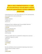 MDC4 (MULTIDIMENSIONAL CARE IV) EXAM FINAL EXAM 2024 LATEST UPDATE ...