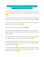 APGAR Practice NCLEX Questions and Answers 100% Correct - DocMerit