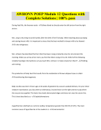 AWHONN POEP Module 12 Questions with Complete Solutions | 100% pass ...
