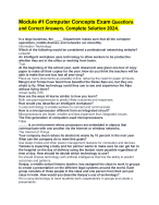 Module #13 Computer Concepts Exam Questions and correct answers ...