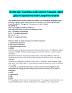 PCCN Exam Questions with Correct Answers Latest Updates Questions With ...