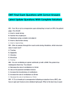 EMT Final Exam Questions with Correct Answers Latest Update Questions ...