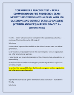 TCFP OFFICER 1 PRACTICE TEST – TEXAS COMMISSION ON FIRE PROTECTION EXAM ...