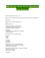 NIH Stroke Scale Exam Questions And Answers - DocMerit