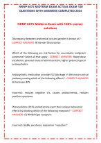 NRNP 6675 MIDTERM EXAM ACTUAL EXAM 100 QUESTIONS WITH ANSWERS COMPLETED 2024 NRNP 6675 Midterm ...