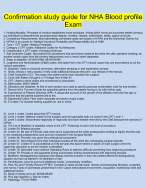 Confirmation study guide for NHA Blood profile Exam - DocMerit