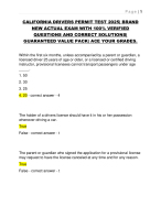 CALIFORNIA DRIVERS PERMIT TEST 2025| BRAND NEW ACTUAL EXAM WITH 100% ...