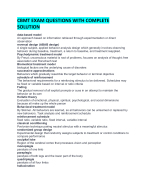 CBMT EXAM QUESTIONS WITH COMPLETE SOLUTION - DocMerit