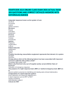 HEARTCODE ACLS ONLINE CLASS EXAM 2024 ACTUAL EXAM 100 QUESTIONS AND ...