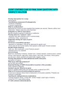 CLIENT CENTERED CARE 03 FINAL EXAM QUESTIONS WITH COMPLETE SOLUTION ...