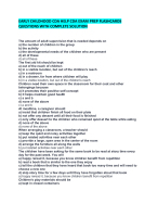 EARLY CHILDHOOD CDA HELP CDA EXAM PREP FLASHCARDS QUESTIONS WITH COMPLETE SOLUTION - DocMerit