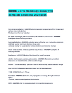 IBHRE CEPS Radiology Exam with complete solutions 2024/2025 - DocMerit