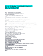 CCI ECHO REVIEW EXAM QUESTIONS WITH COMPLETE SOLUTION - DocMerit