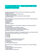 CCI ECHO REVIEW SET 1 EXAM QUESTIONS WITH COMPLETE SOLUTION - DocMerit
