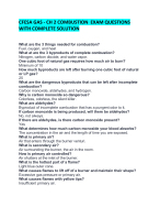 CFESA GAS - CH 2 COMBUSTION EXAM QUESTIONS WITH COMPLETE SOLUTION ...