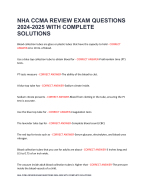 NHA CCMA REVIEW EXAM QUESTIONS 2024-2025 WITH COMPLETE SOLUTIONS - DocMerit