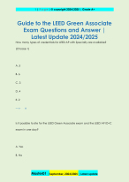 Guide to the LEED Green Associate Exam Questions and Answer | Latest ...