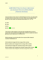 AAMC MCAT PRACTICE EXAM 1 QUESTIONS AND ANSWERS UPDATED (2024/2025 ...