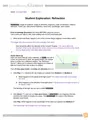 Gizmos - Student Exploration: Refraction FULL Answer key. - DocMerit