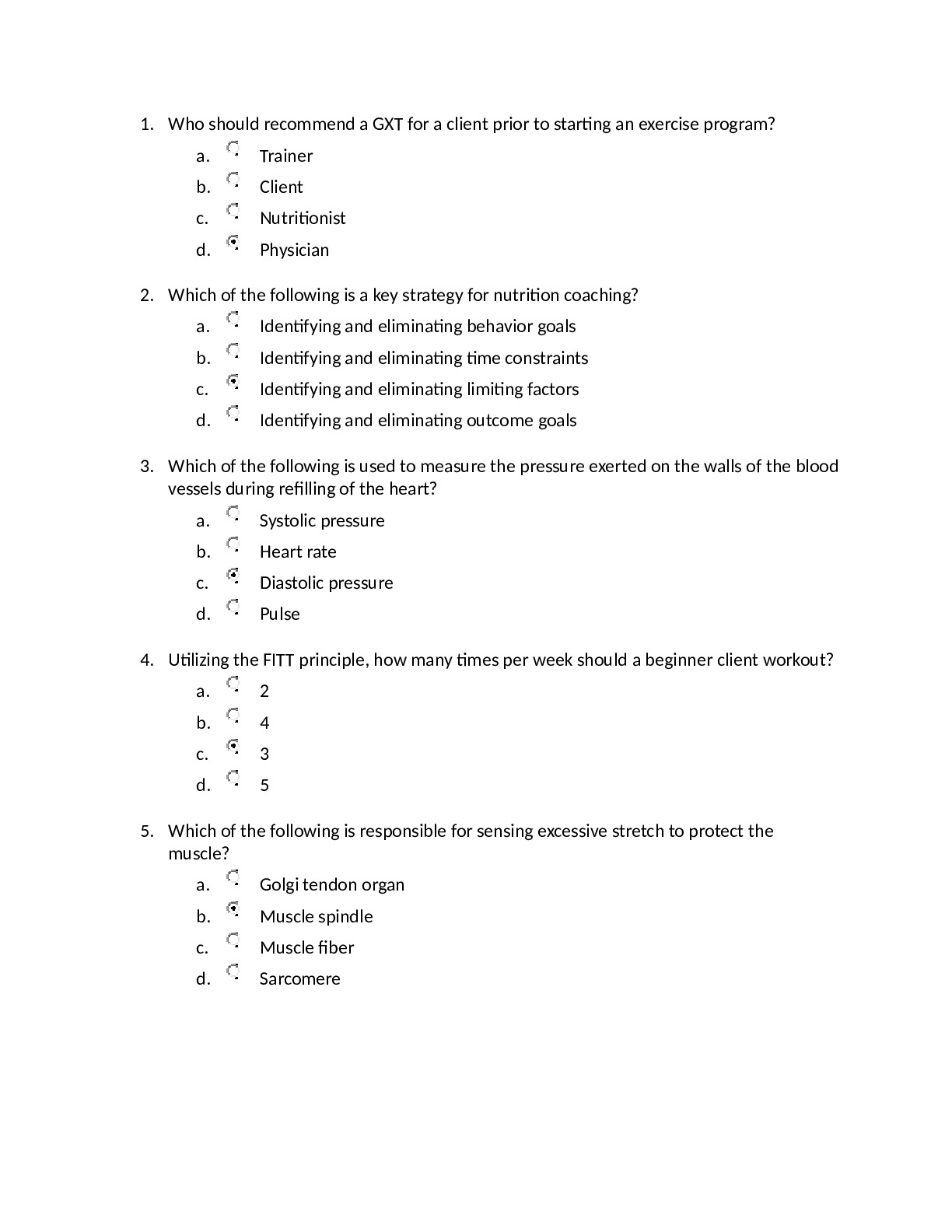 ISSA Personal Trainer Certification Exam With Answers 100% Correct 2024 ...