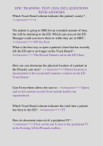 EPIC TRAINING: TEST (2024-2025) QUESTIONS WITH ANSWERS - DocMerit