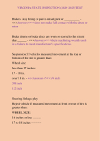 VIRGINIA STATE INSPECTION (2024-2025)TEST - DocMerit