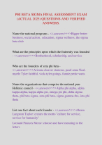 PHI BETA SIGMA FINAL ASSESSMENT EXAM (ACTUAL 2025) QUESTIONS AND VERIFIED ANSWERS. - DocMerit