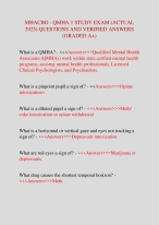 MHACBO - QMHA 1 STUDY EXAM (ACTUAL 2025) QUESTIONS AND VERIFIED ANSWERS ...