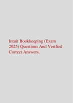 INTUIT BOOKKEEPING EXAM QUESTIONS AND ANSWERS 2025 - DocMerit