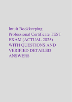 Intuit Bookkeeping Exam/105 Questions with Solutions 2024 - DocMerit