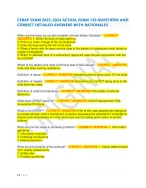 CERAP EXAM 2023-2024 ACTUAL EXAM 130 QUESTIONS AND CORRECT DETAILED ...