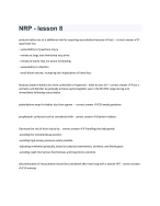 NRP - Lesson 1 Questions And Answers (100% Correct) With Complete ...