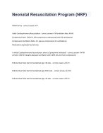 Neonatal Resuscitation Program (NRP)questions with complete solutions - DocMerit