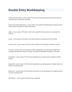 Double Entry Bookkeeping questions with correct answers - DocMerit