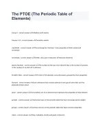 The PTOE (The Periodic Table of Elements) questions well answered ...