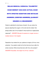 RELIAS MEDICAL SURGICAL TELEMETRY EXAM NEWEST 2024-2025 ACTUAL EXAM ...