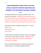 CCRN RESPIRATORY EXAM LATEST 2024-2025 ACTUAL EXAM WITH UPDATED ...