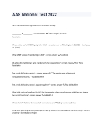AAS National Test 2022(updated)questions and answers - DocMerit