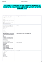 TCCC CLS EXAM QUESTIONS AND ANSWERS WITH COMPLETE SOLUTIONS VERIFIED ...