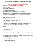PATHOPHYSIOLOGY MODULE 1 AND 2 QUESTIONS AND ANSWERS FOR EXAM PREPARATION AND REVISION GUIDE ...