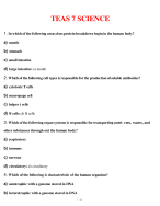 TEAS 7 SCIENCE ACTUAL FULL EXAM QUESTIONS WITH CORRECT ANSWERS 2024 ...