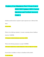 Prophecy Core Mandatory Part 3 Exam Latest 2024- 2025 Update 100 ...