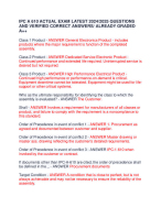 IPC A 610 ACTUAL EXAM QUESTIONS AND ANSWERS GRADED A+ UPDATED - DocMerit