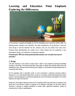 Differences Between Learning and Education - DocMerit